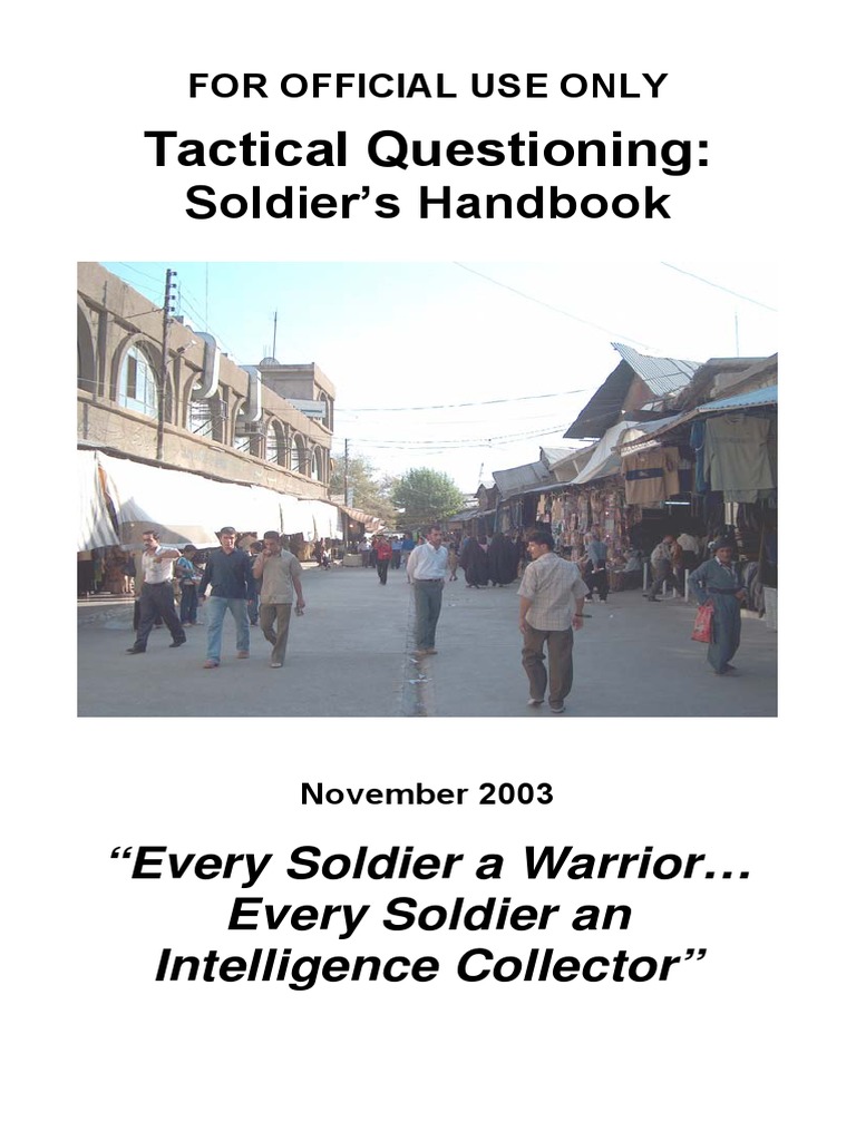 Tactical Questioning:: Soldier's Handbook | PDF | Language ...