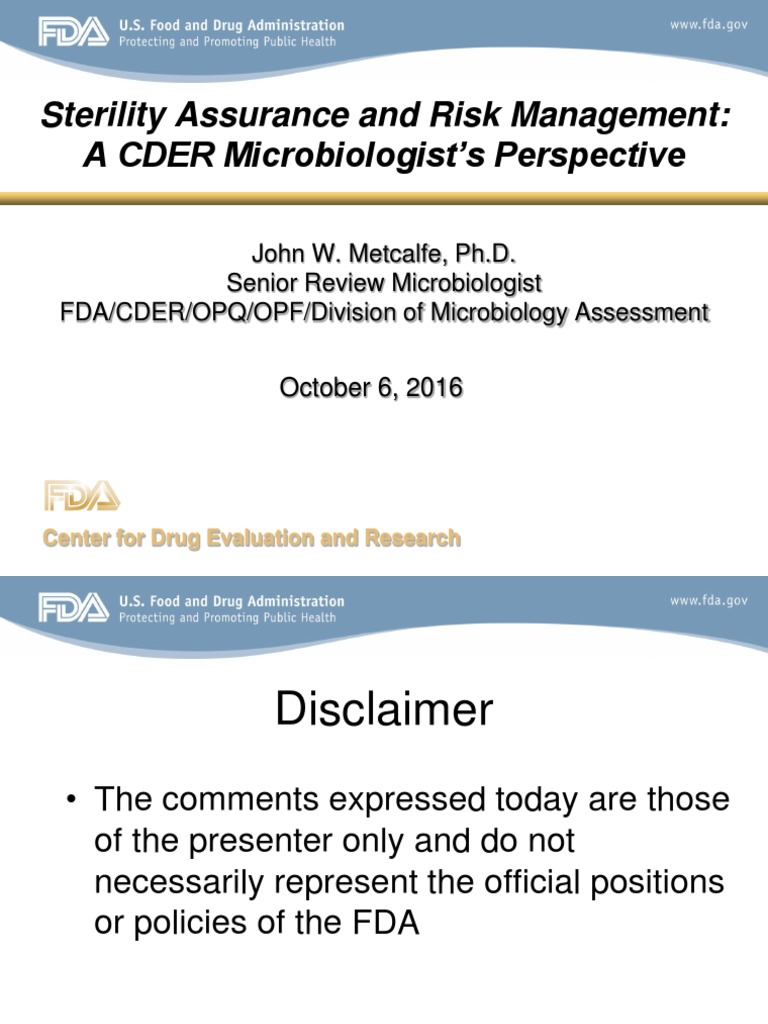 Sterility Assurance for Pharma Experts | PDF | Risk Management ...