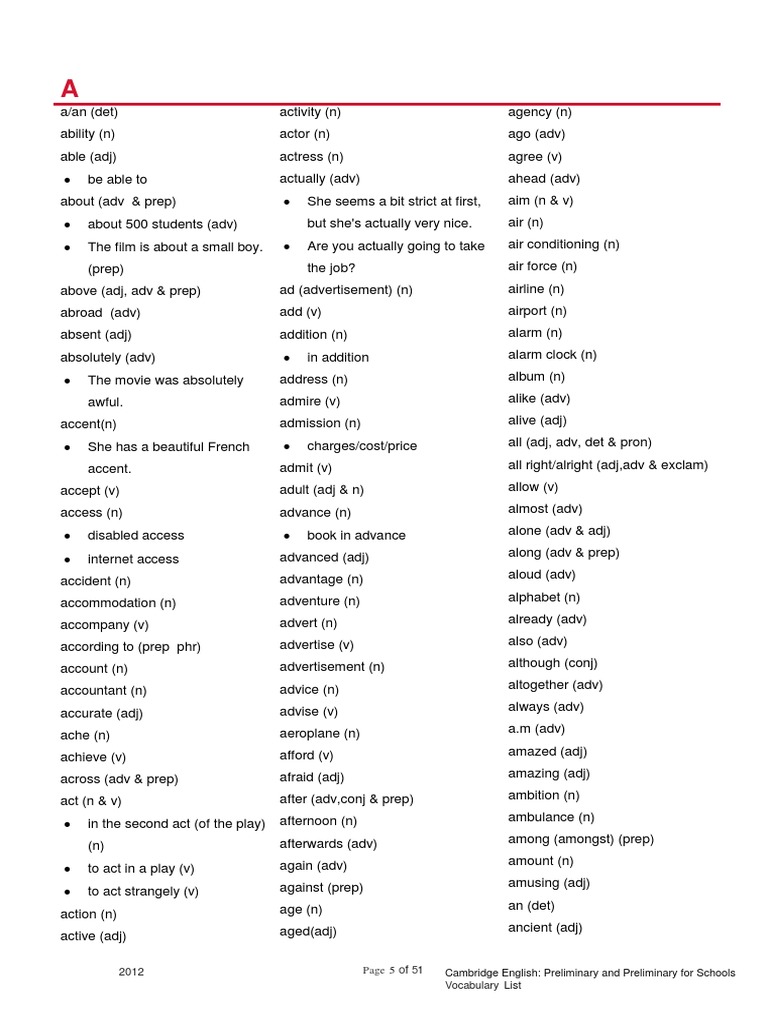 My Pet Vocabulary List A | PDF | Business
