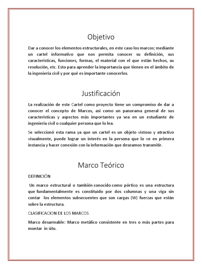 Marcos Estructurales: Definición y Tipos | PDF | Fundación (Ingeniería ...