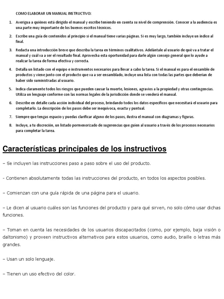 Como Elaborar Un Manual Instructivo | PDF | Usuario (informática ...