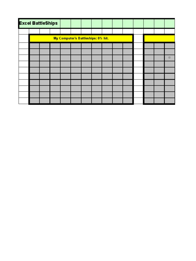 Excel Battleships Game Overview | PDF