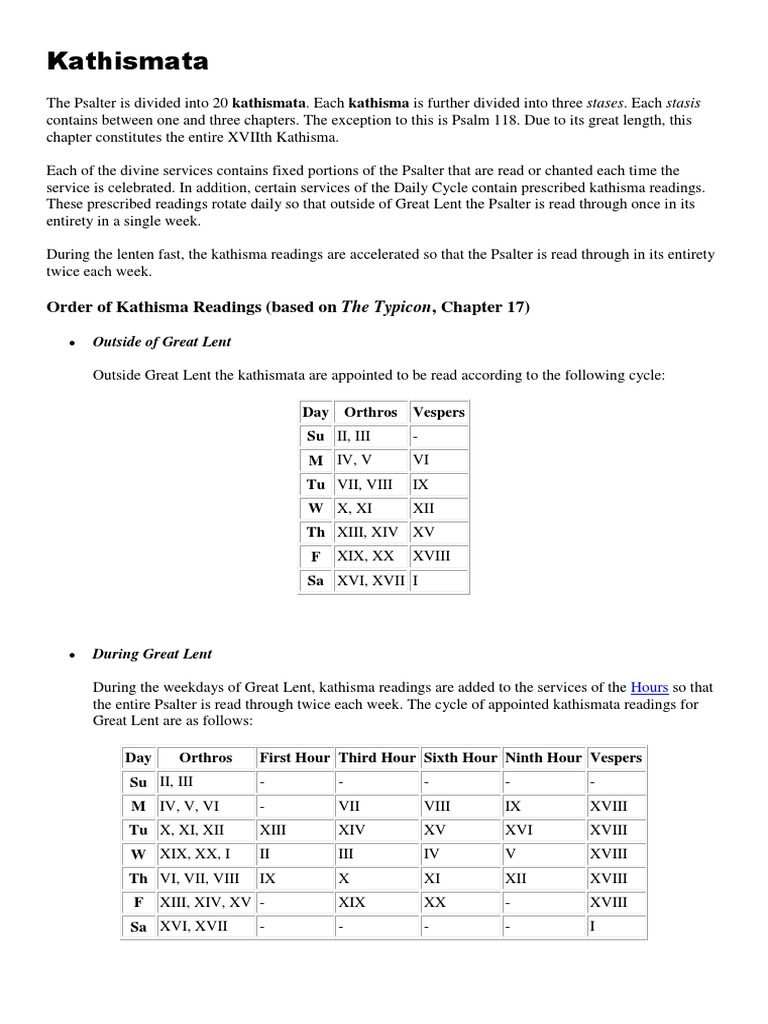 Kathismata | PDF | Psalms | Eastern Christianity