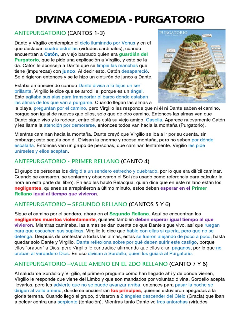 Divina Comedia - Purgatorio | PDF | Dante Alighieri | Divina Comedia