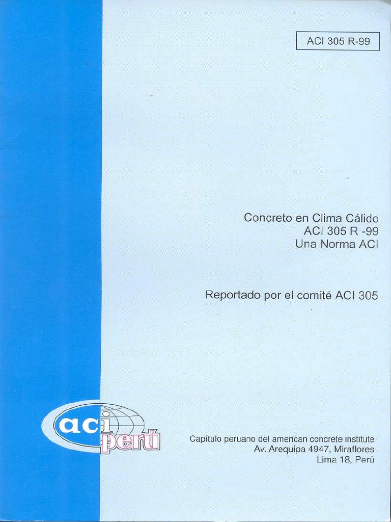 ACI 305 R - Clima Calido | PDF