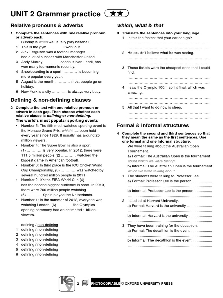 Grammar Unit 2 2star PDF | PDF | Syntax | Grammar