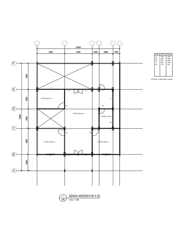8 - Denah Arsitektur +3.550 | PDF