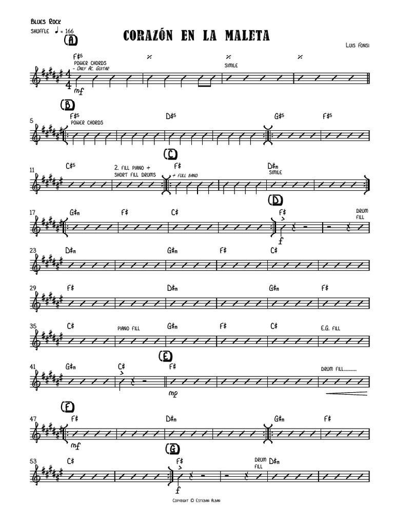 Corazón en La Maleta F# | PDF | Instrumentos musicales | Formas musicales