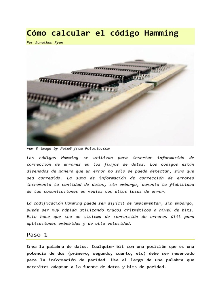 Cómo Calcular El Código Hamming | Detección y corrección de errores | Poco