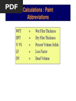 Paint Consumption and Spreading Rates | PDF | Paint | Volume