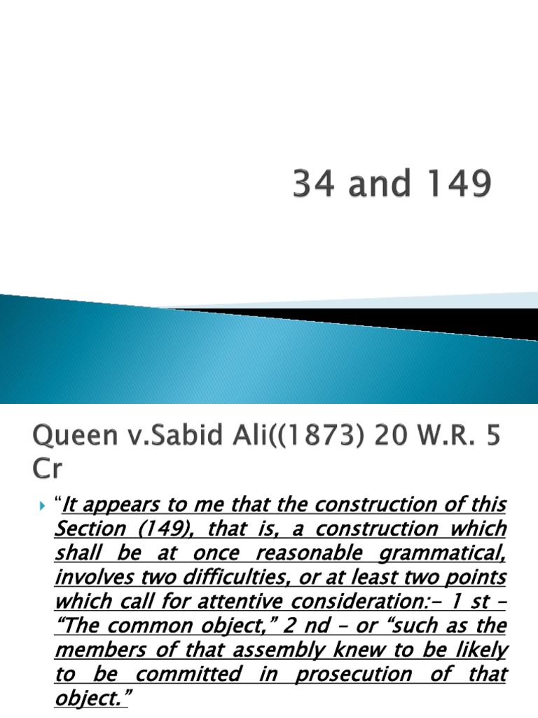 34-149 of IPC | PDF | Crime & Violence | Crime Thriller