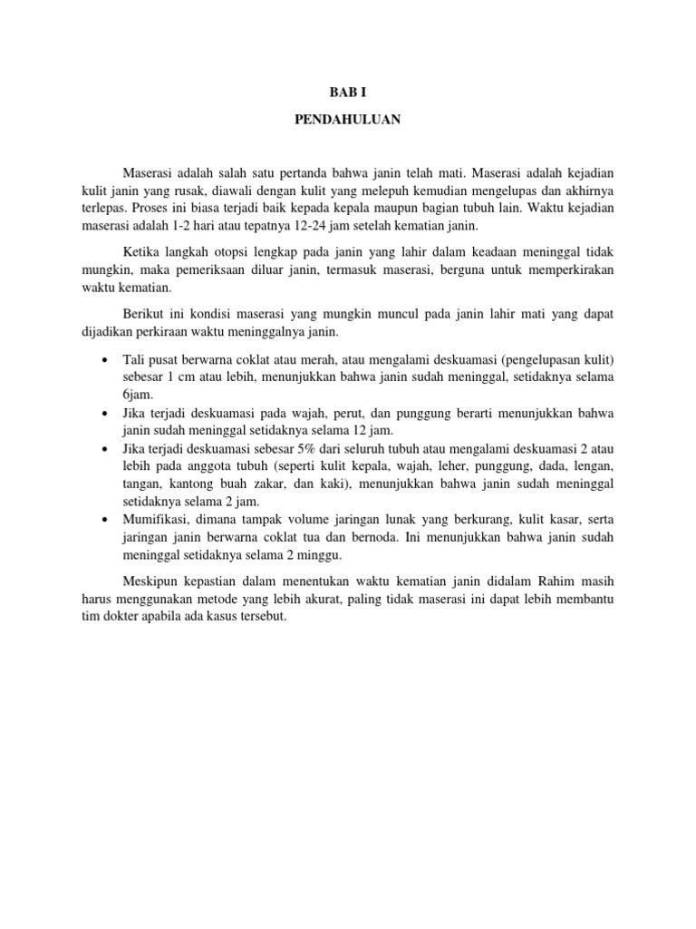 Tingkatan dan Proses Maserasi Janin | PDF