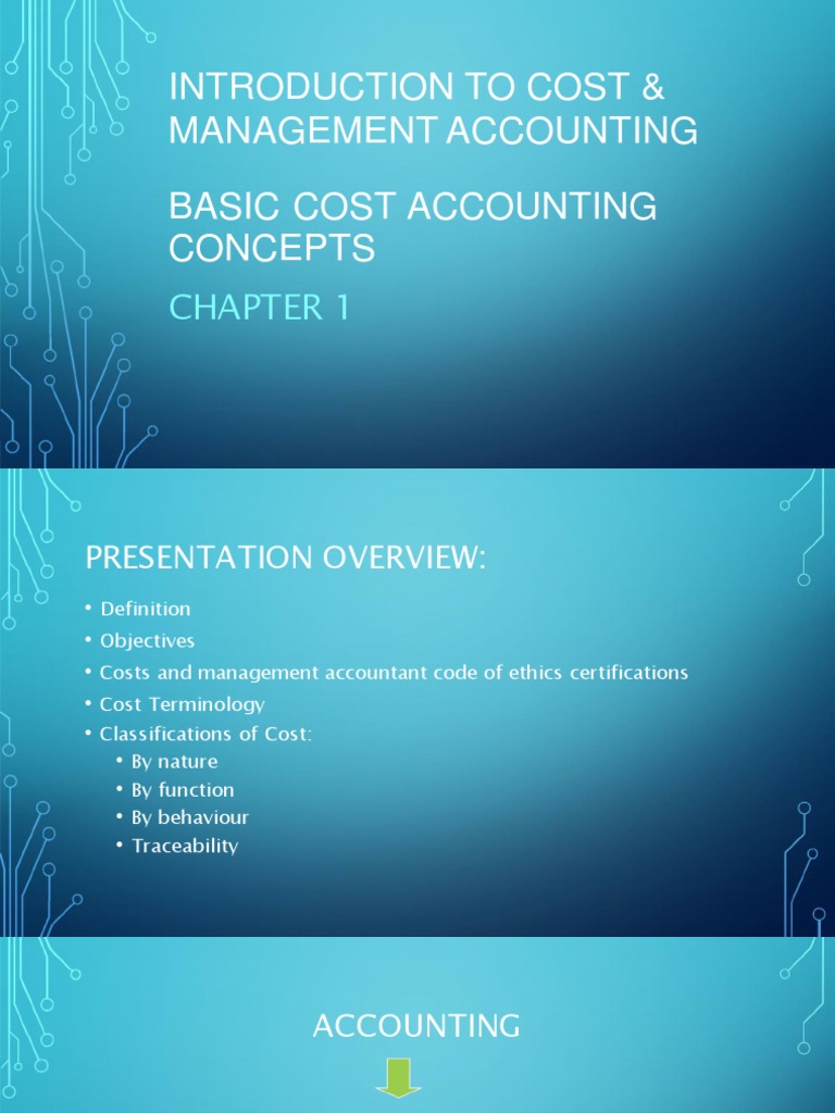 Chapter 1 - Introduction To Cost & Management Accounting | PDF ...