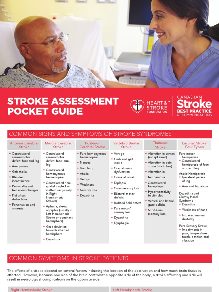 HSF Stroke Assessment Pocket Guide PDF | PDF | Cerebrum | Stroke