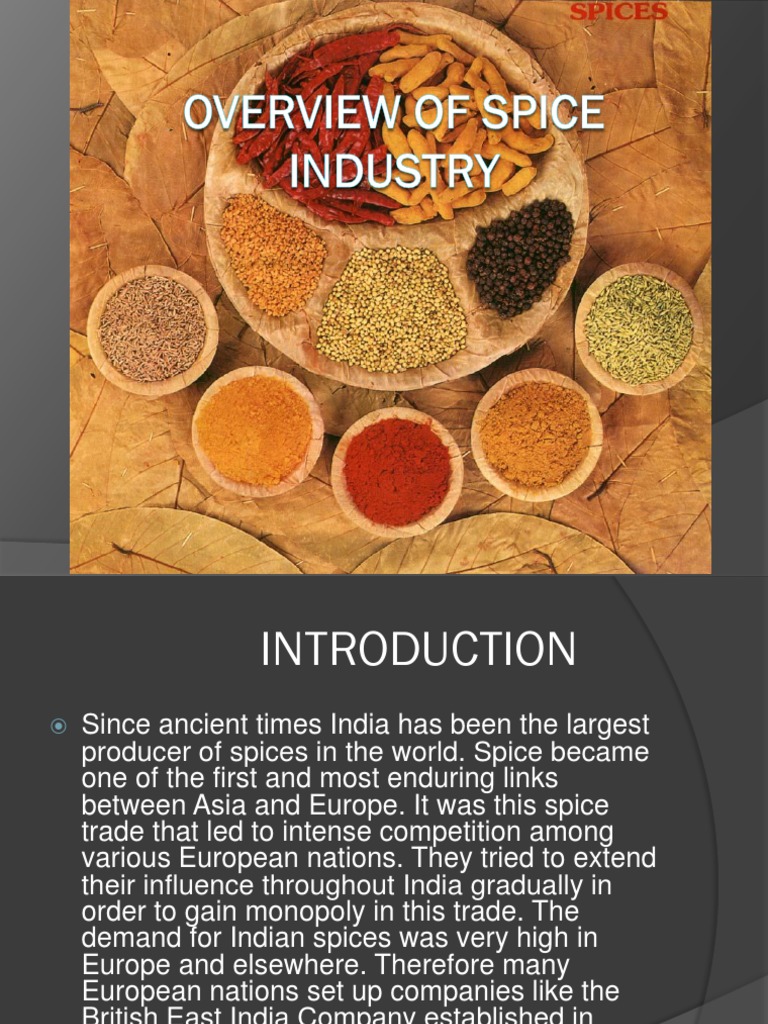 Overview of India's Spice Industry | PDF | Spice | Black Pepper