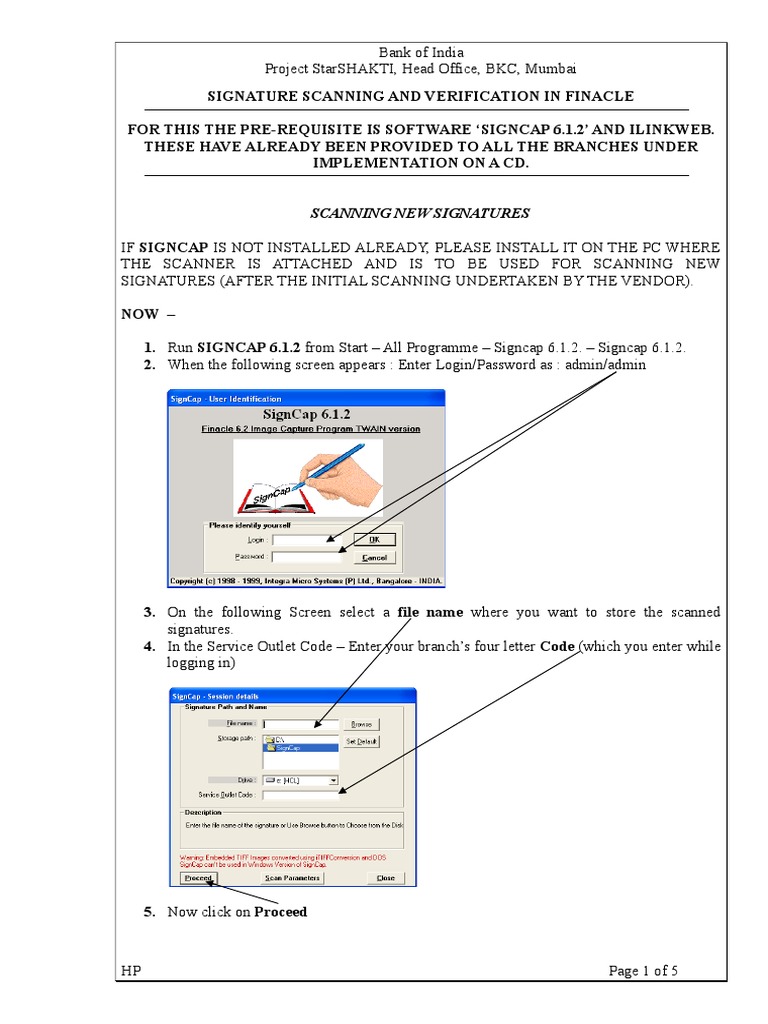 Signature Scanning and Verification in Finacle | PDF | Image Scanner ...