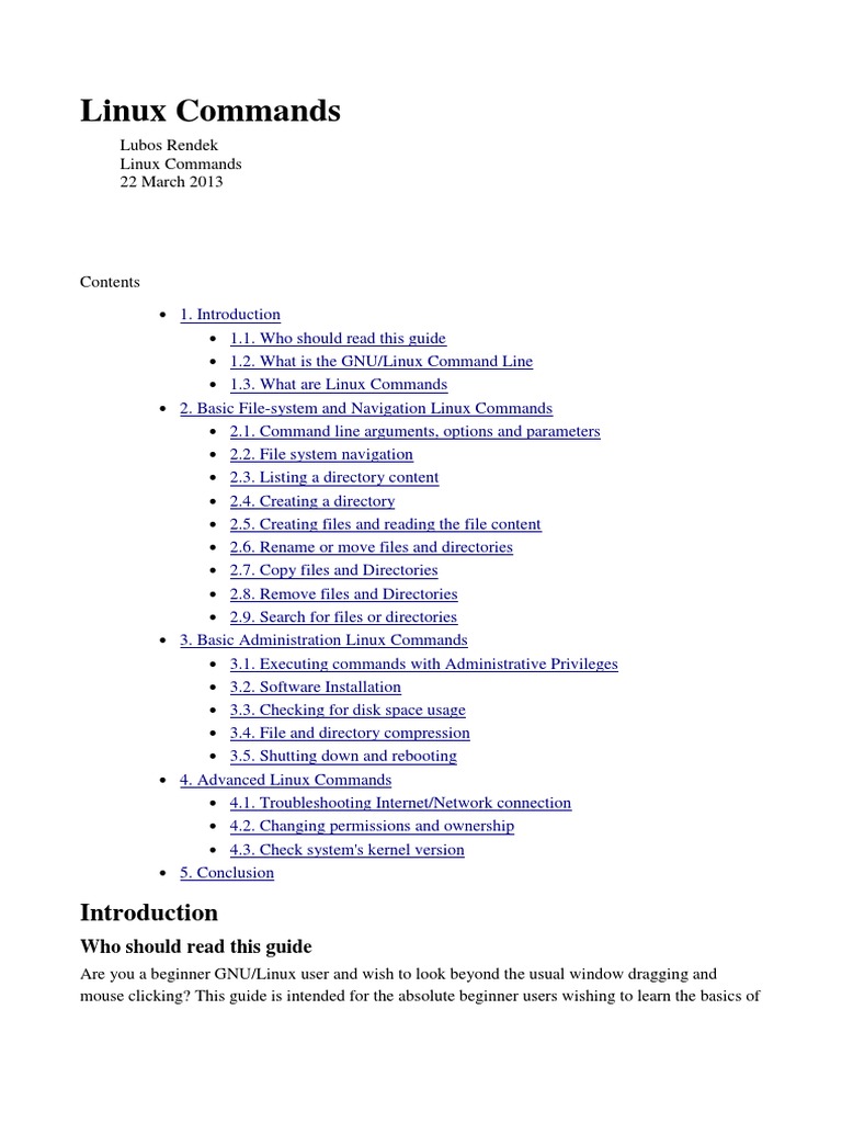 Linux Command EnglishVersion | PDF | Command Line Interface | Computer File Linux Command EnglishVersion | PDF | Command Line Interface | Computer File