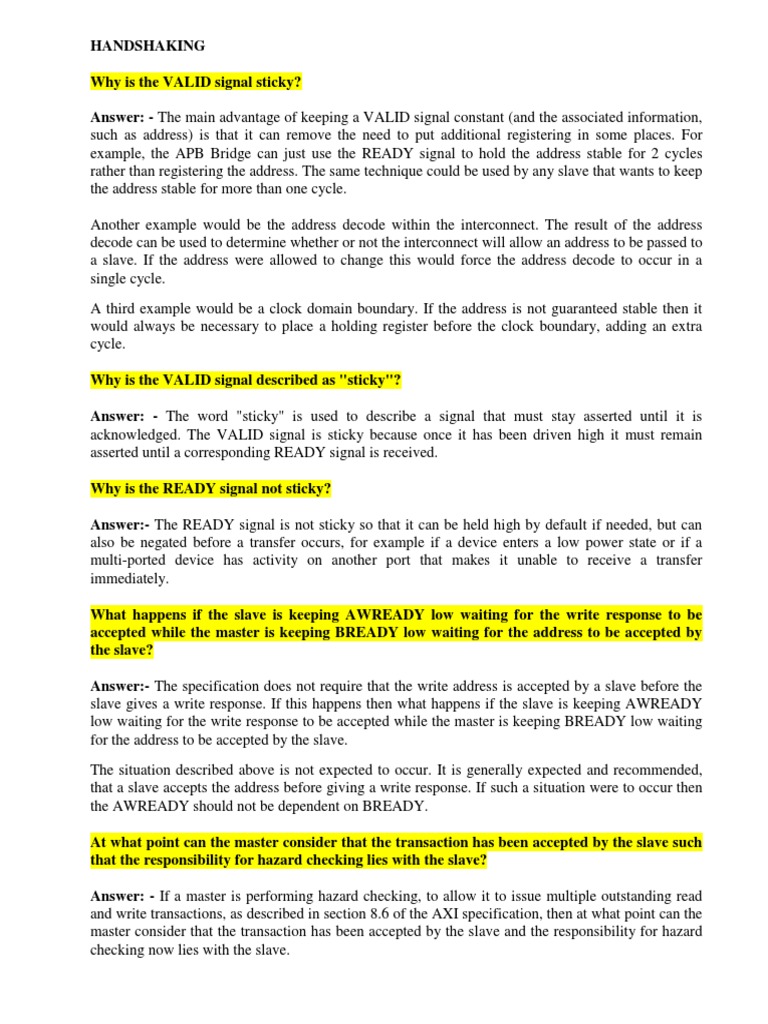 AXI Interview Que | PDF | Cache (Computing) | Cpu Cache