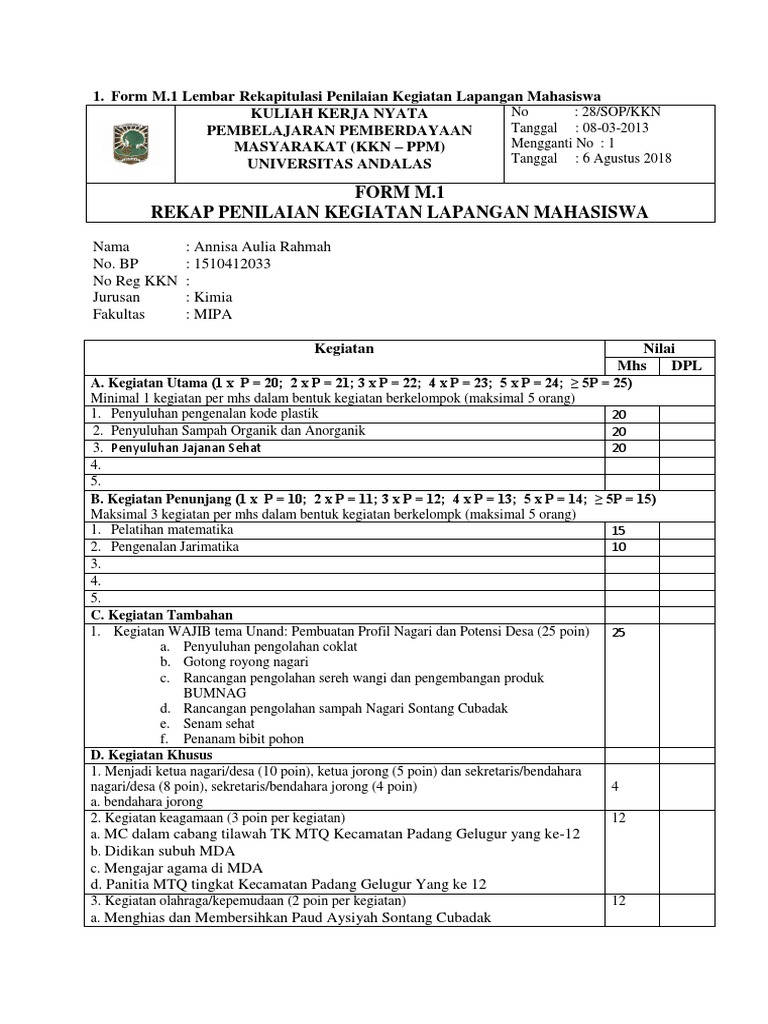 Form M1 | PDF
