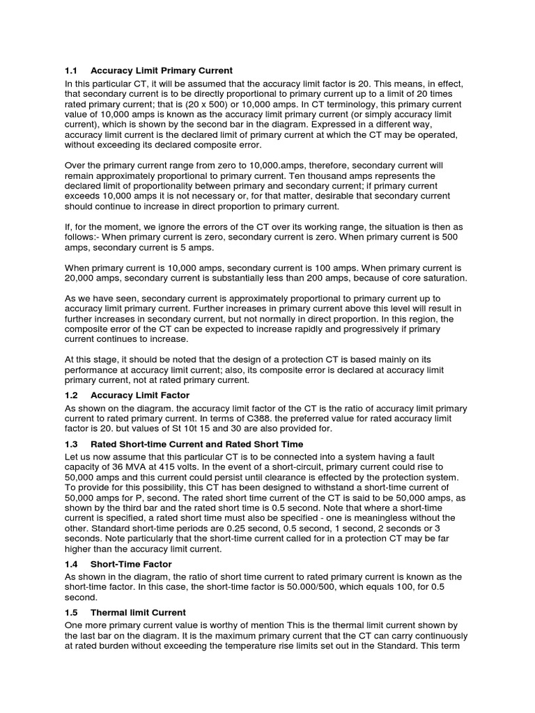 Accuracy Limit Primary Current | Download Free PDF | Electricity ...