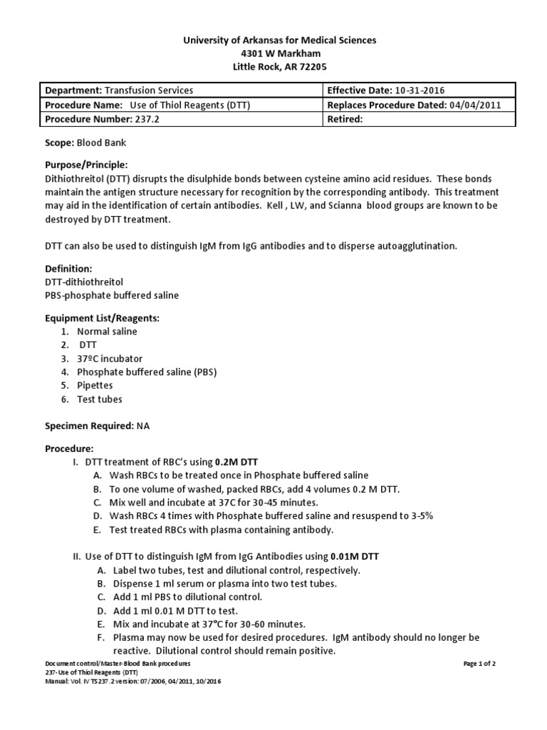DTT PDF | PDF | Antibody | Body Fluids