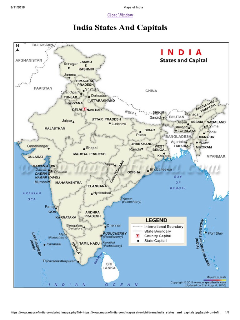 Indian States & Capital | PDF