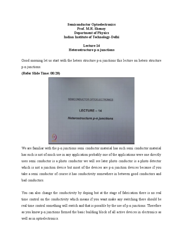 Heterostructure PN Junction | PDF | P–N Junction | Doping (Semiconductor)