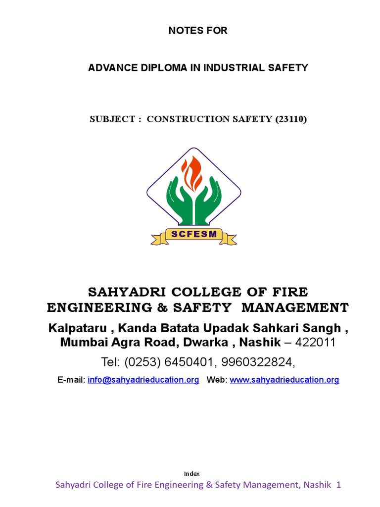 Construction Safety Notes | PDF | Crane (Machine) | Elevator