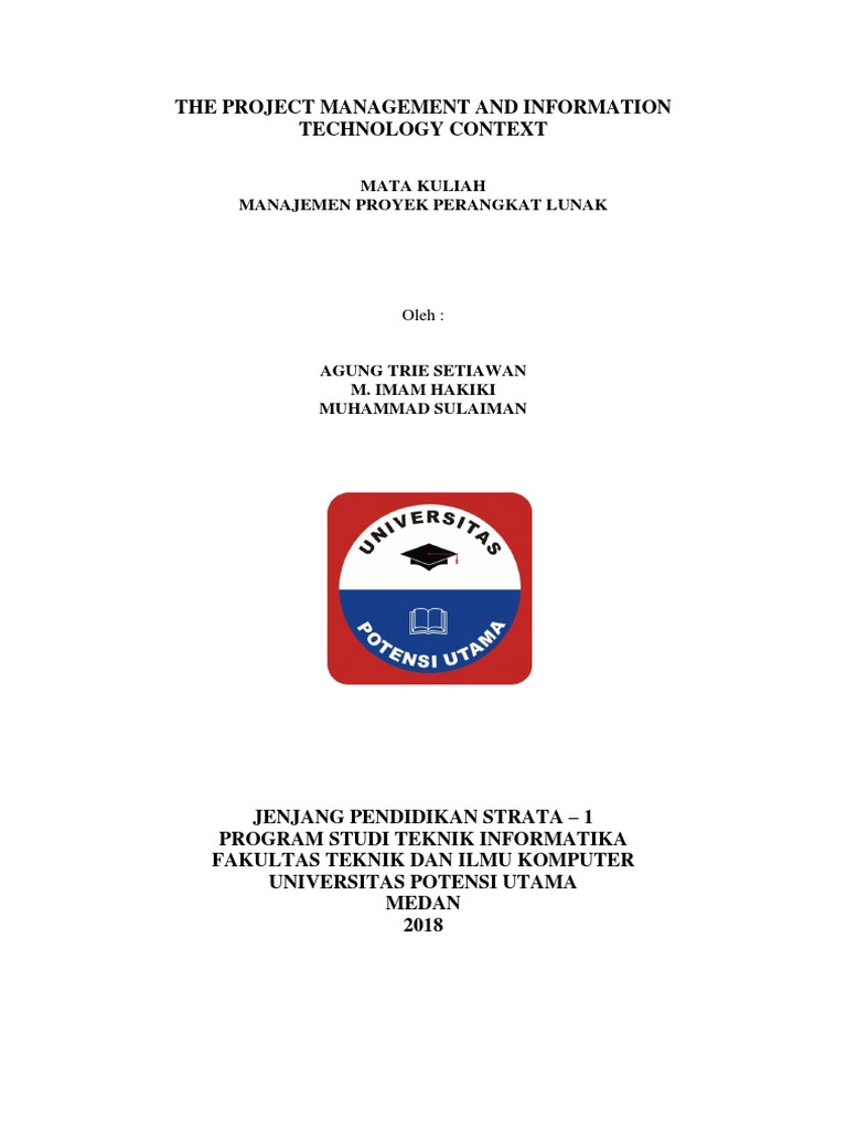 The Project Management and Information Technology Context | PDF ...