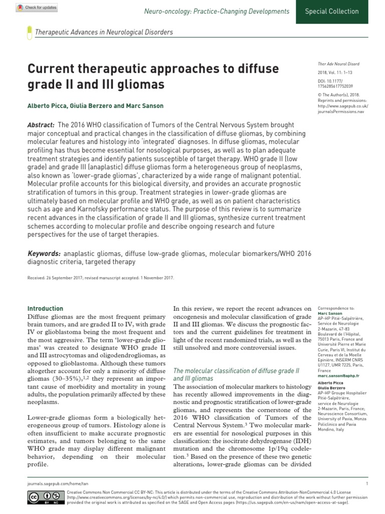 Mutations in Brain Tumors | PDF | Glioma | Radiation Therapy