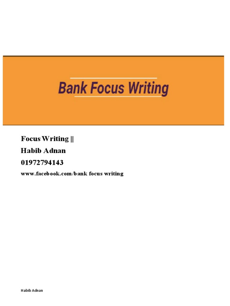 Bank Focus Writing | PDF | Sustainability | Green Economy