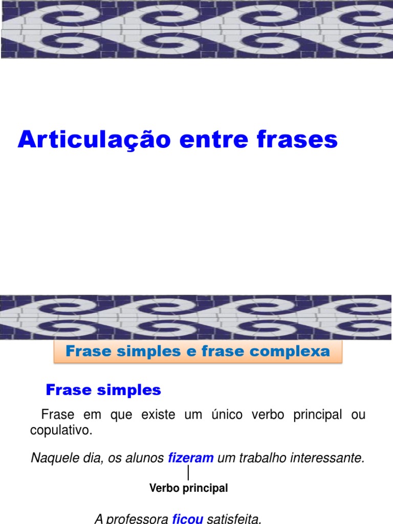 Frase Complexa - Coord - e - Subordin | PDF | Tipologia linguística ...