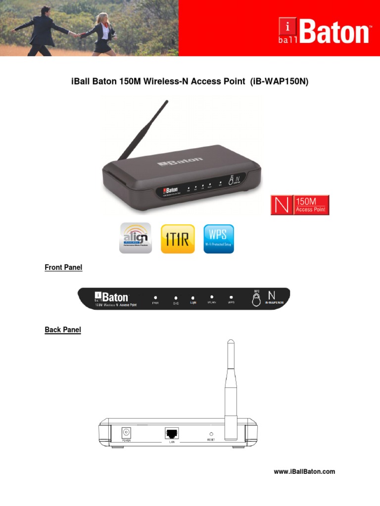 Iball Baton 150M Wireless-N Access Point (Ib-Wap150N) : Front Panel ...