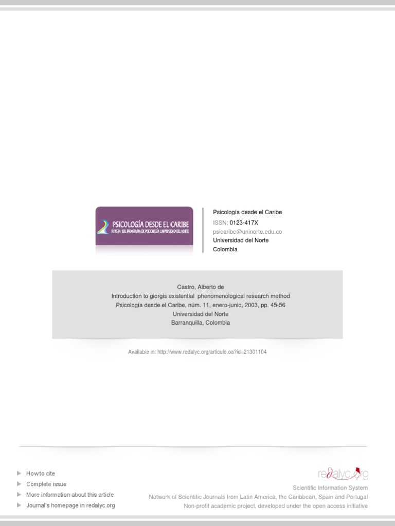 Introduction To Giorgi's Existential Phenomenological Research Method ...