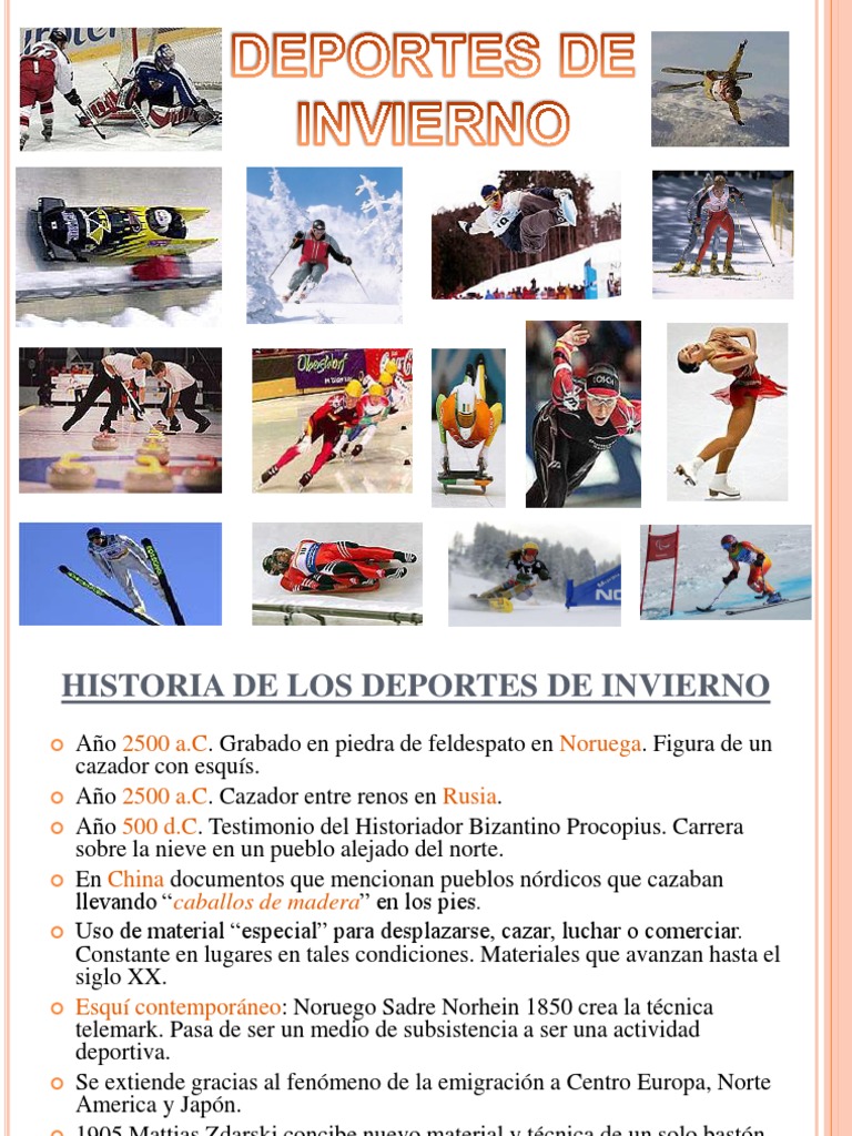 Deportes de Invierno | PDF | Juegos olímpicos de invierno | Juegos ...