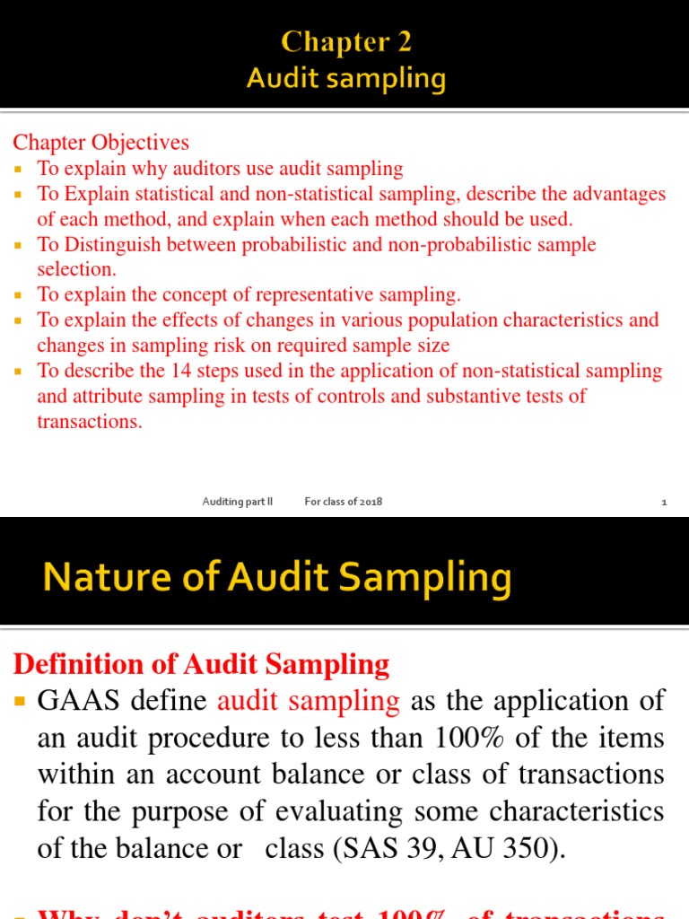 CH 1 Audit Sampling FC1 | PDF | Audit | Sampling (Statistics)