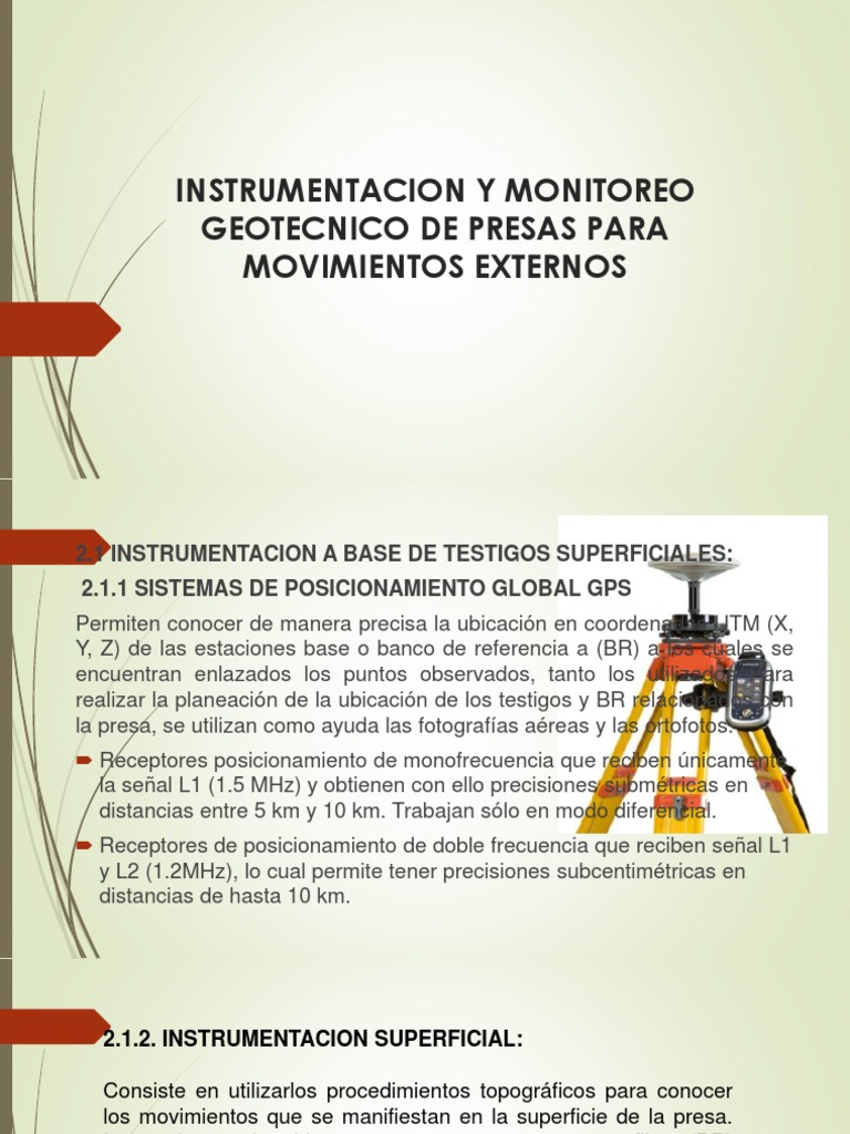 Monitoreo Geot de Presas | PDF | Sistema de Posicionamiento Global ...
