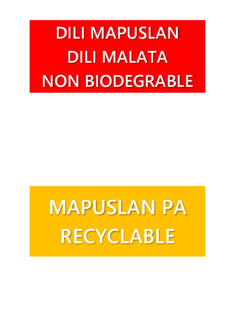 Labels For Waste Segregation | PDF