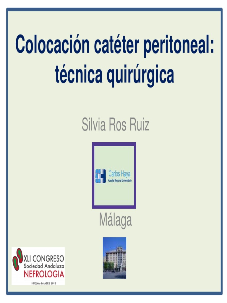 Colocacion Cateter Peritoneal | PDF | Medicina | Medicina CLINICA