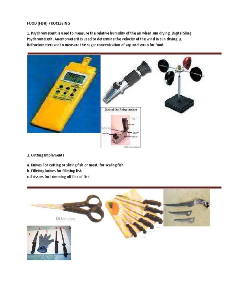 Fish Processing Tools Equipt | PDF