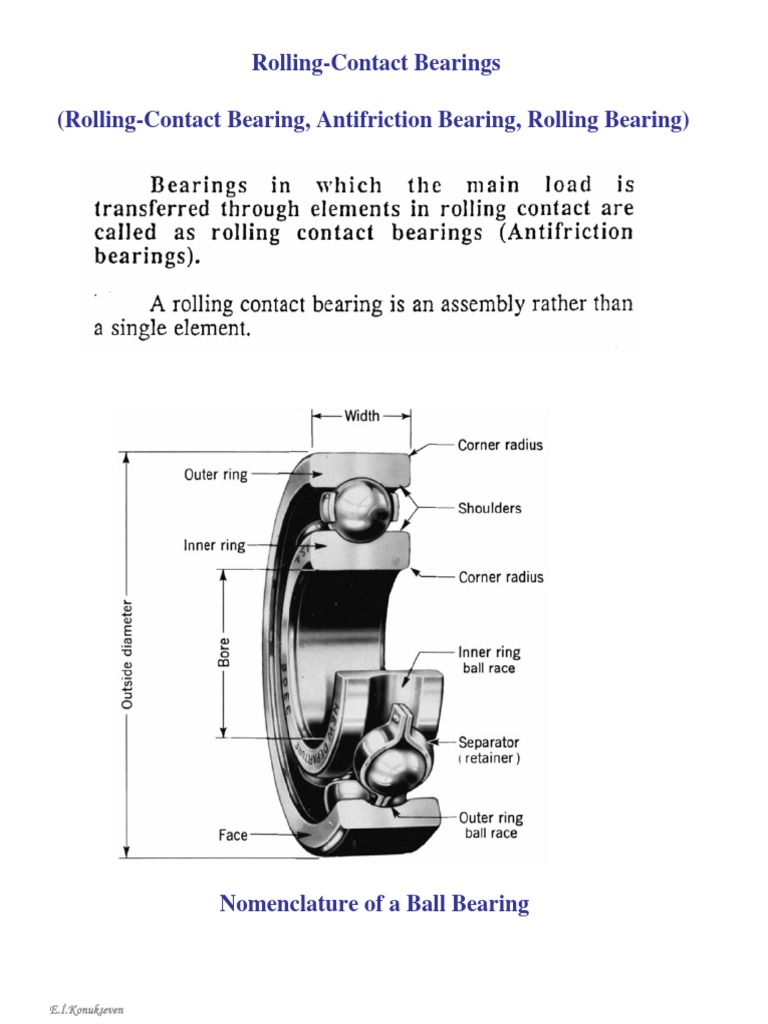 Rolling Contact Bearings | PDF | Bearing (Mechanical) | Mechanics
