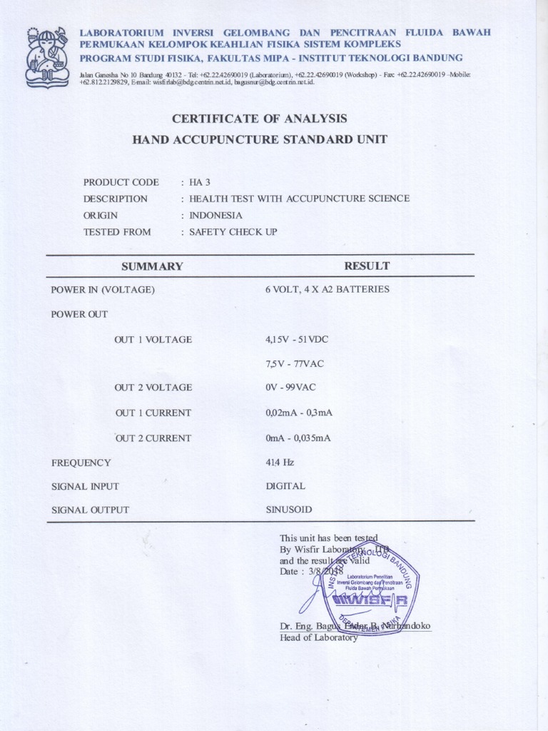 Certificate of Analysis-2 | PDF