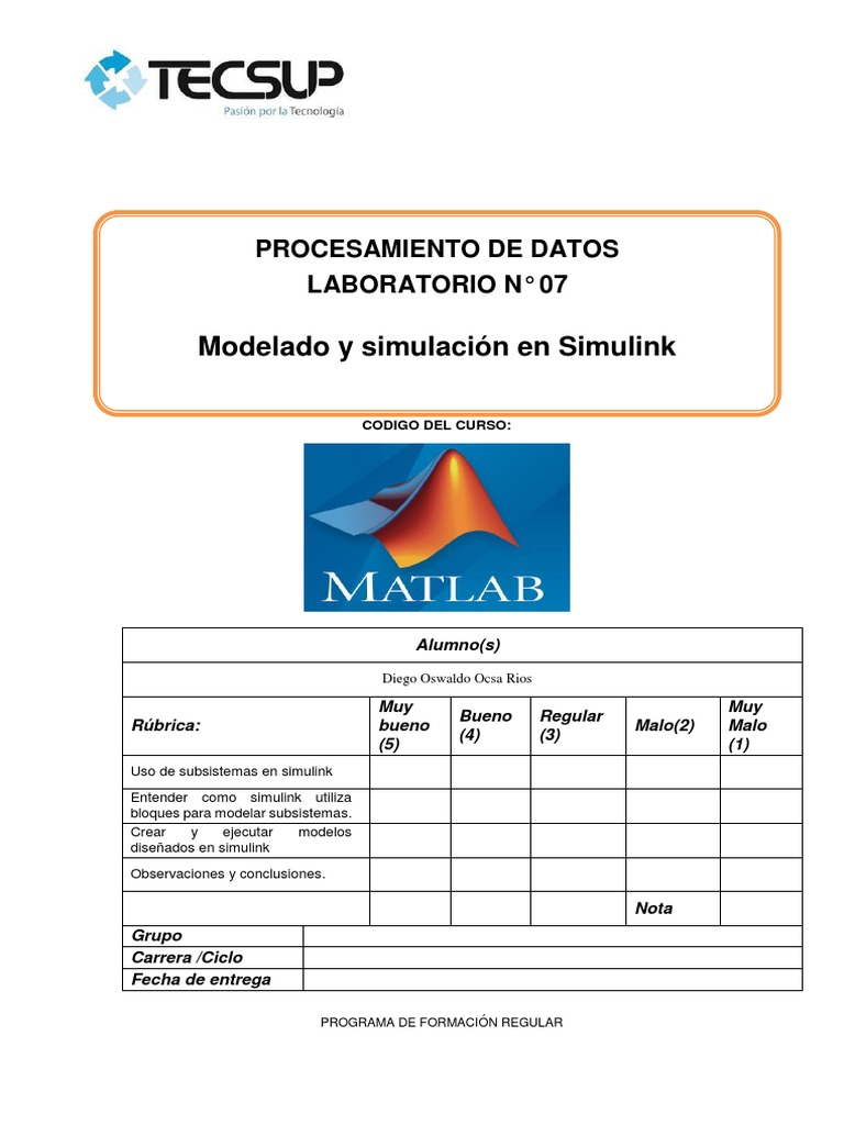 Modelamiento en Simulink MATLAB | PDF | Motor eléctrico | Corriente ...