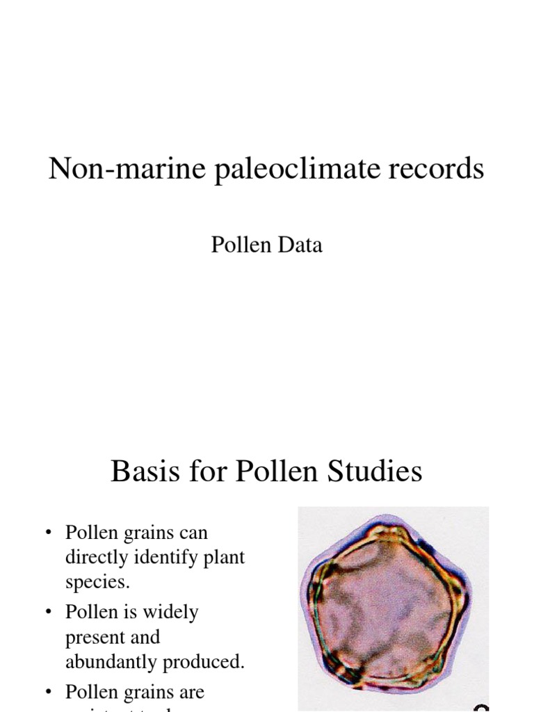 Non-Marine Paleoclimate Records: Pollen Data | Download Free PDF ...