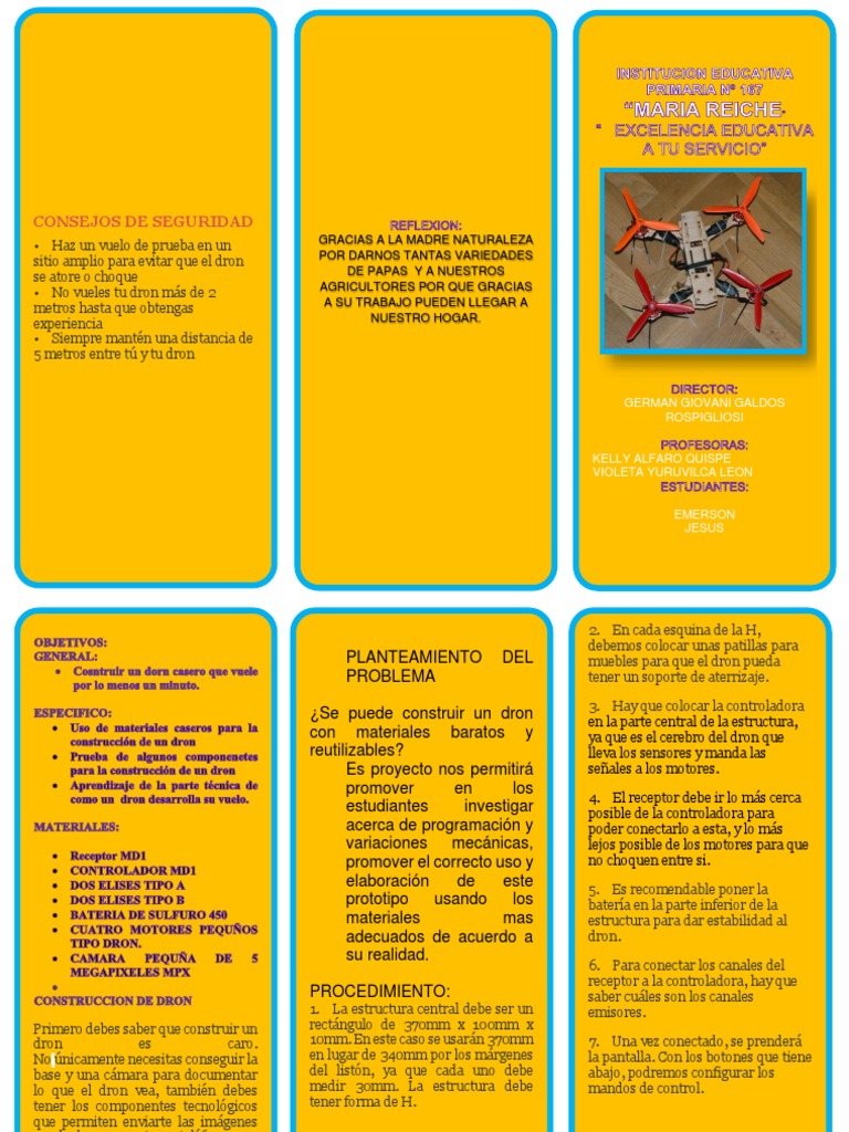 Triptico Fencyt | PDF | Vehículo aéreo no tripulado