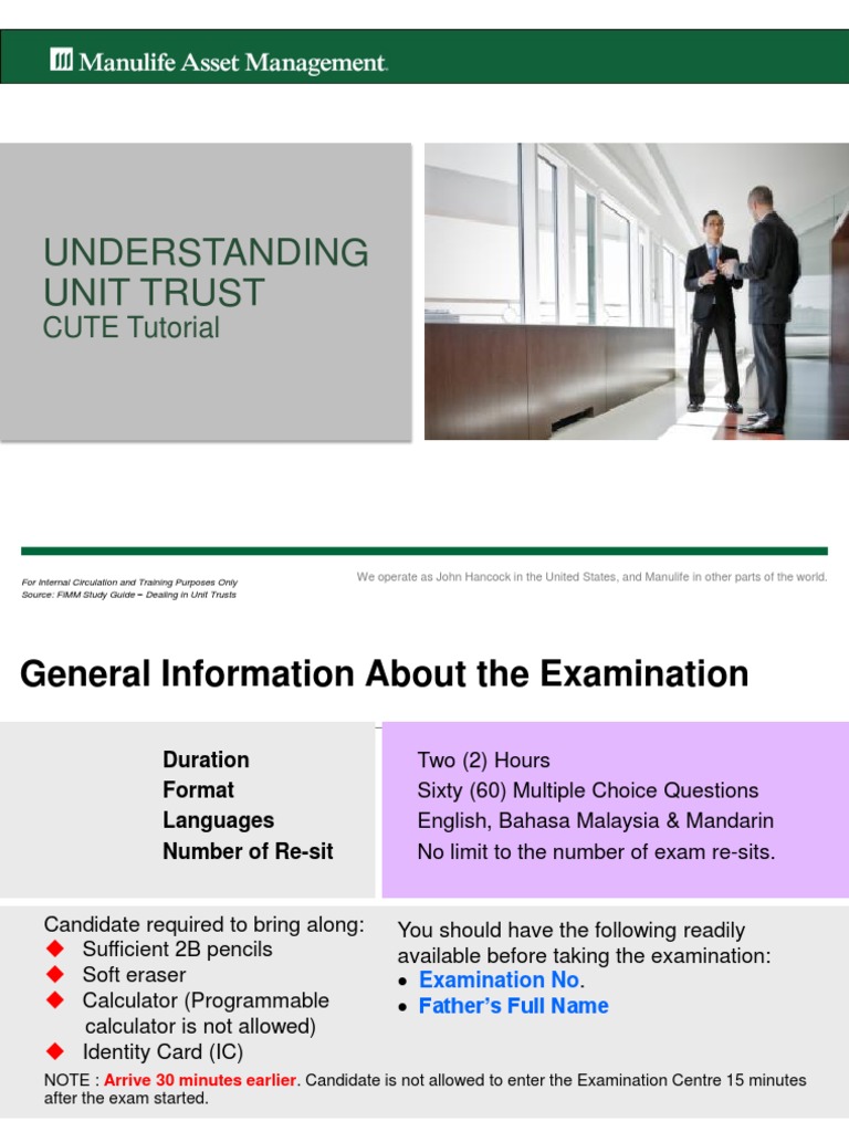 Understanding Unit Trust: CUTE Tutorial | PDF | Exchange Traded Fund ...