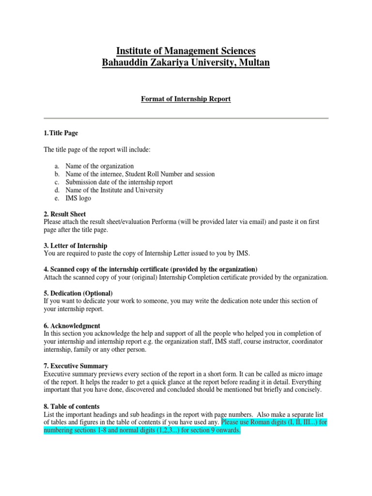 Internship Report Format | PDF | Swot Analysis | Learning