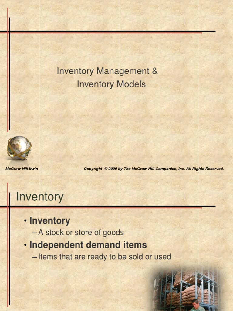 Inventory Management & Inventory Models | PDF | Inventory | Radio ...
