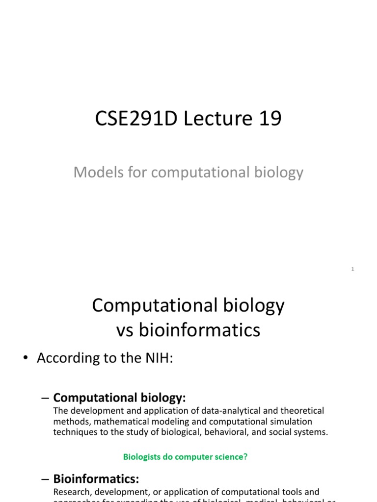 Cse291d 19 | PDF | Sequence Alignment | Computational Biology