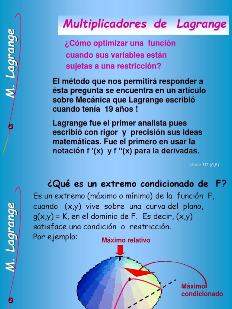 Multi Lagrange | PDF | Análisis | Conceptos matemáticos